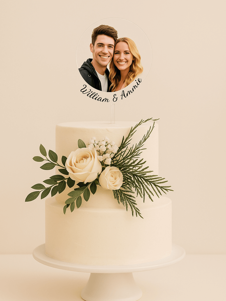 Cake topper personnalisé photo – mariage personnalisé