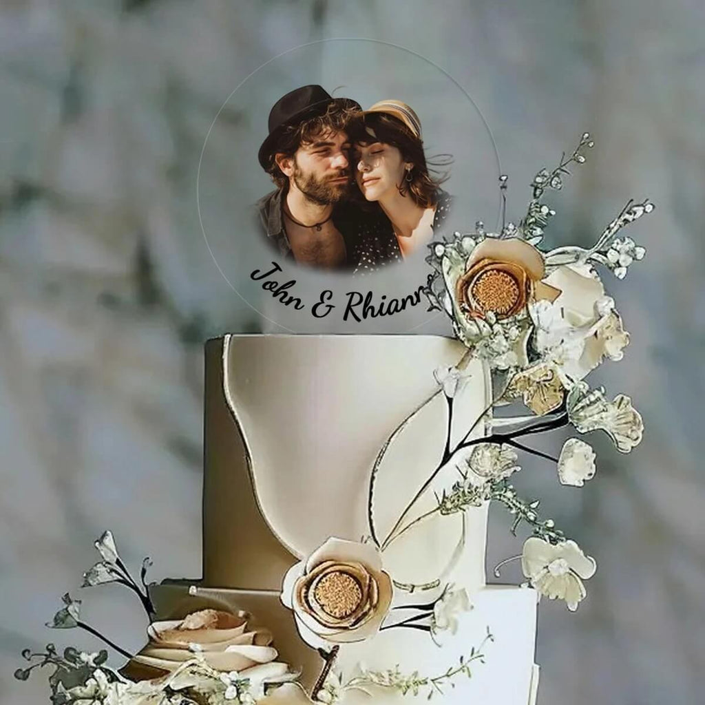 Cake topper personnalisé photo – mariage personnalisé
